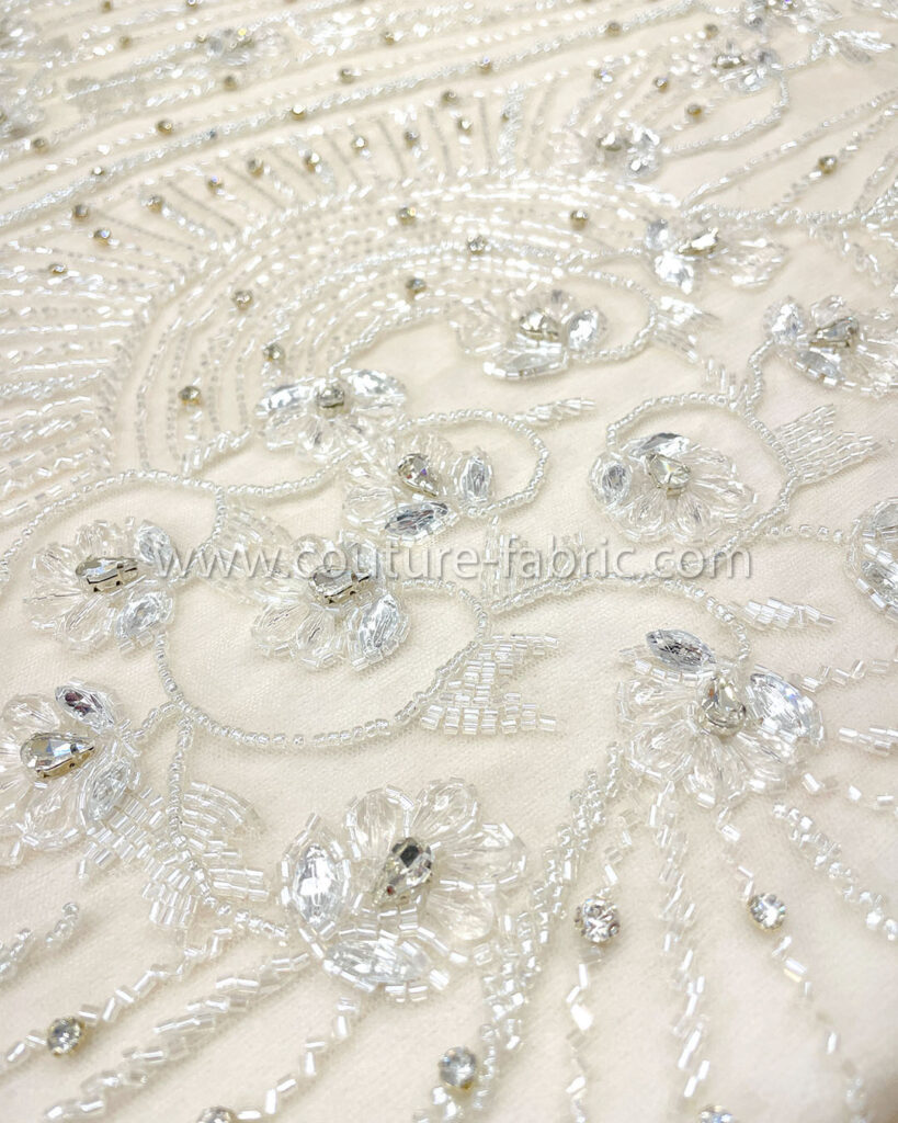 Skin color embroidery couture lace
